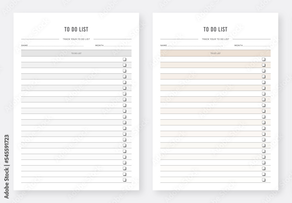 Стоковий вектор To Do List. Daily Note Planners. Checklist template. Checklist planner. To Do ...