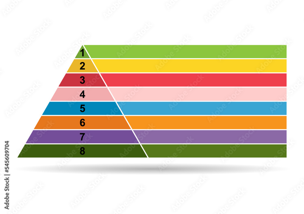 Pyramid infographic chart layout shadow, info modern concept step ...