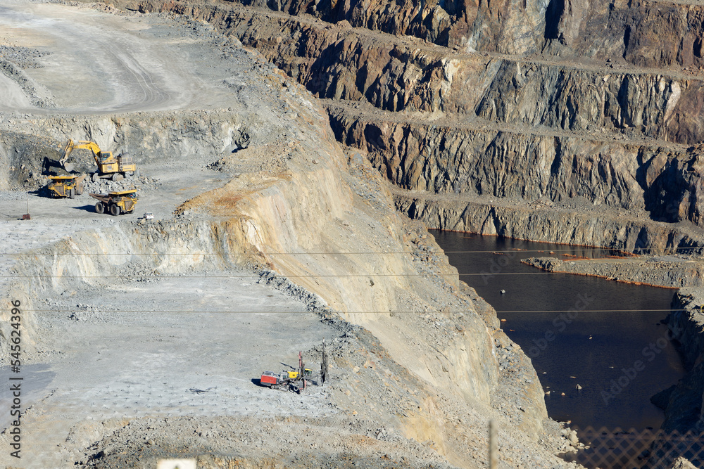 View of Mining activity in Minas de Riotinto in Spain. Apocalypse ...