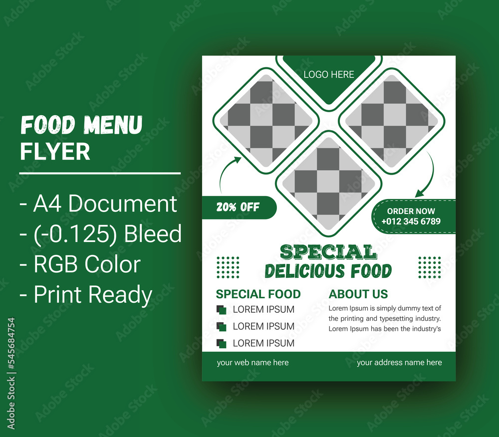 Fast Food Flyer Design Template cooking, cafe, and restaurant menu ...