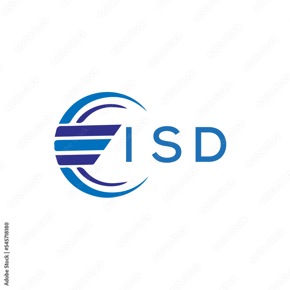 ISD letter logo. ISD blue image on white background. ISD vector logo ...