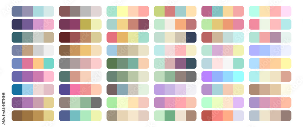 Vector Color Palette Set Design Template. Multi color Sphere. Isolated ...