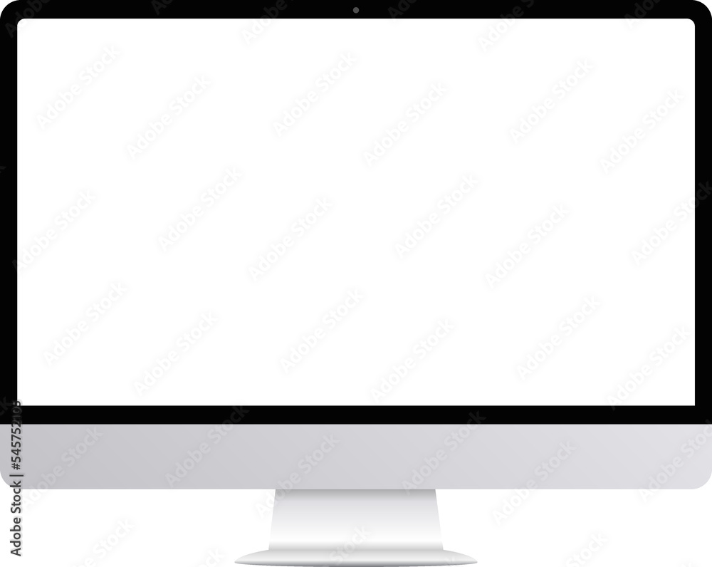 Ilustracja bez tantiem: Computer screen mockup. PC monitor template ...