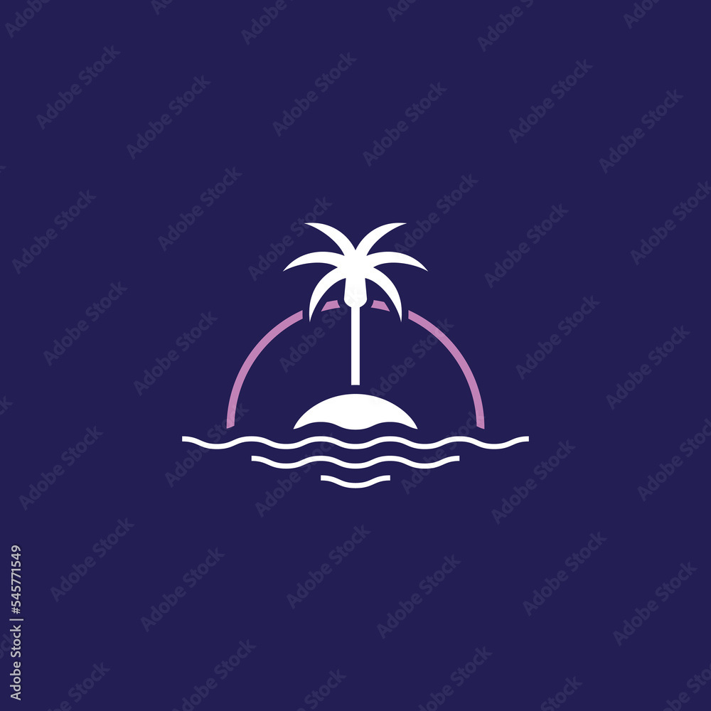 KAMALA icon can be used for creating logos for like Beach Bars, Summer ...