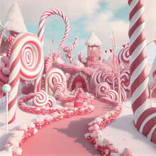 Peppermint Gingerbread House Free Stock Photo - Public Domain Pictures