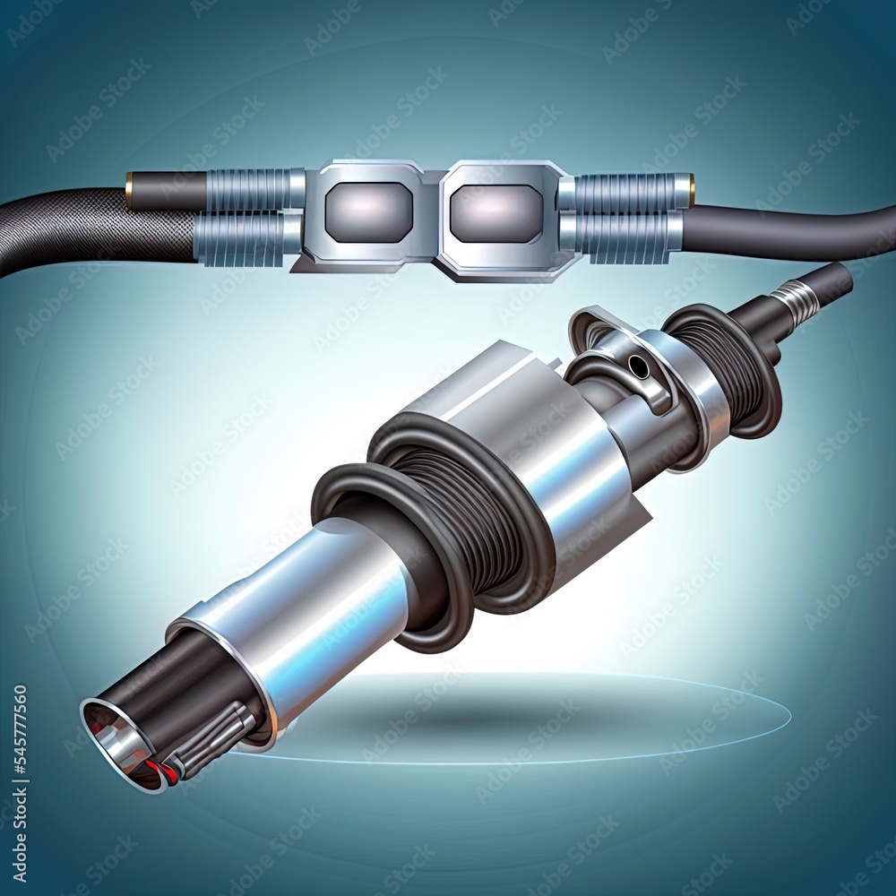 Realistic car oxygen sensor or lambda sensor in electronic fuel ...
