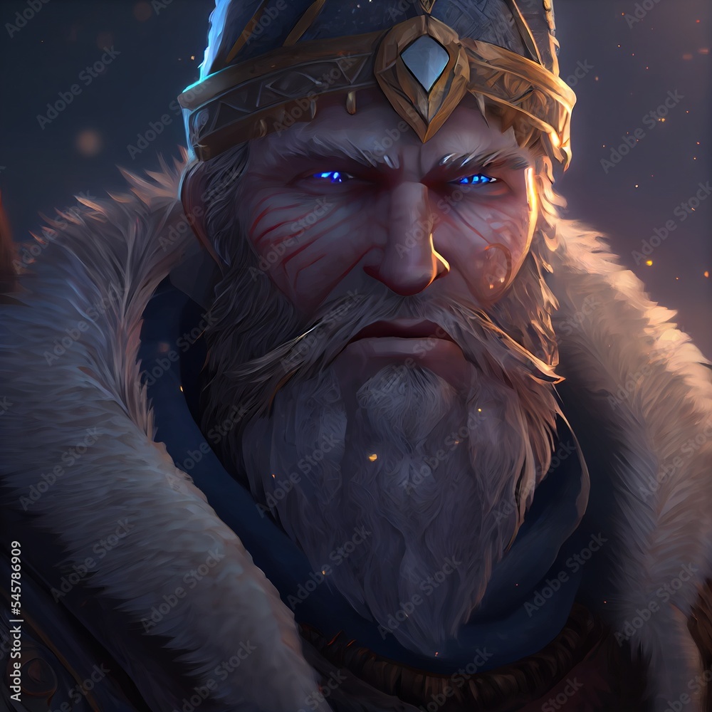 Ilustración de Stock Video game character design. Viking avatar profile ...