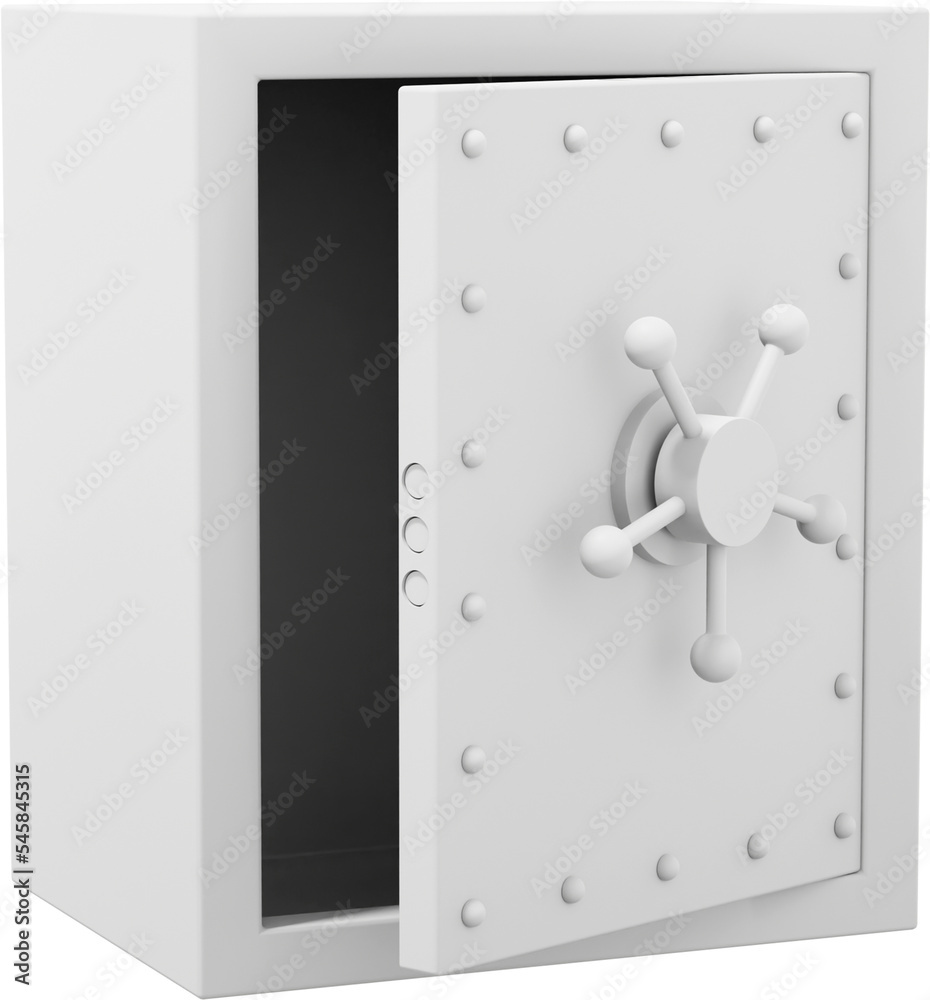 Retro safe with wheel handles. White opoen storage. PNG icon on ...