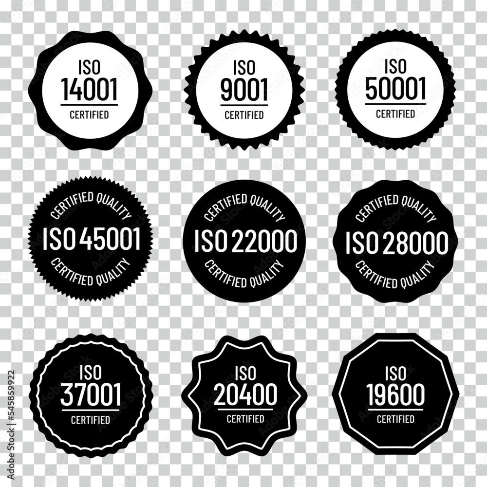 Stock-Vektorgrafik „Flat Iso Label Button Icons Set - Different Vector ...