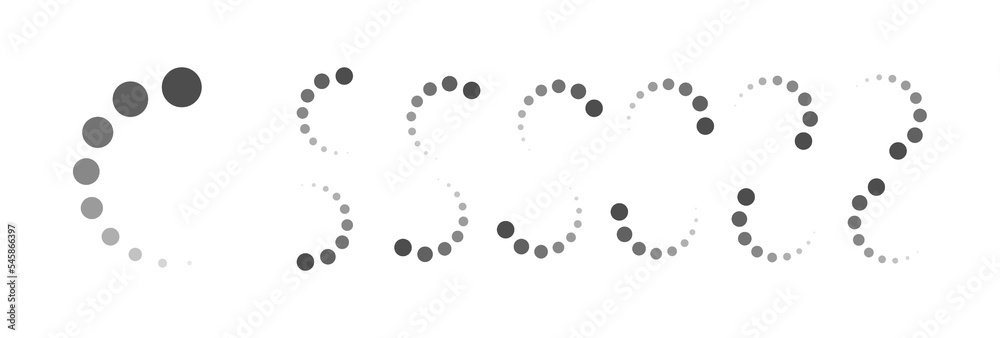 Circular Loading Buffering Icons Vector Video Ready for Animation Gif ...