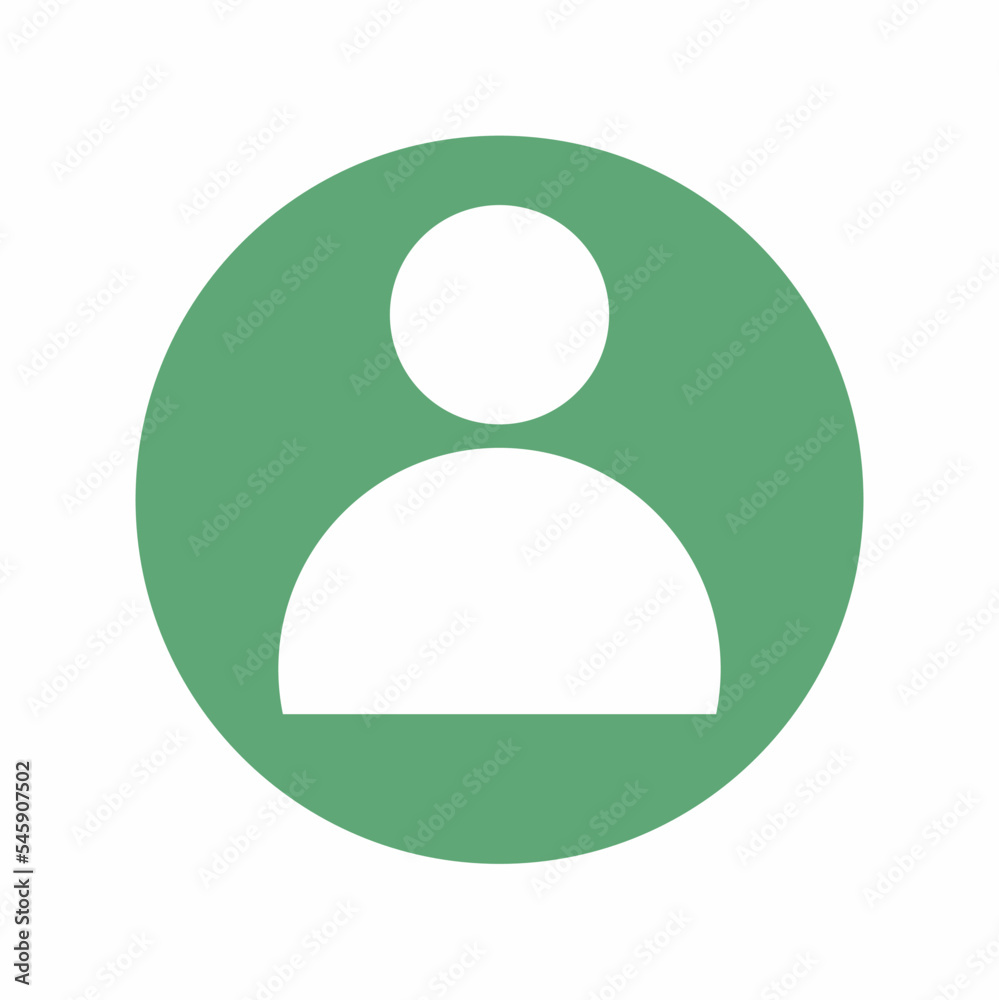 Simple and minimalist design of default profile picture with green ...