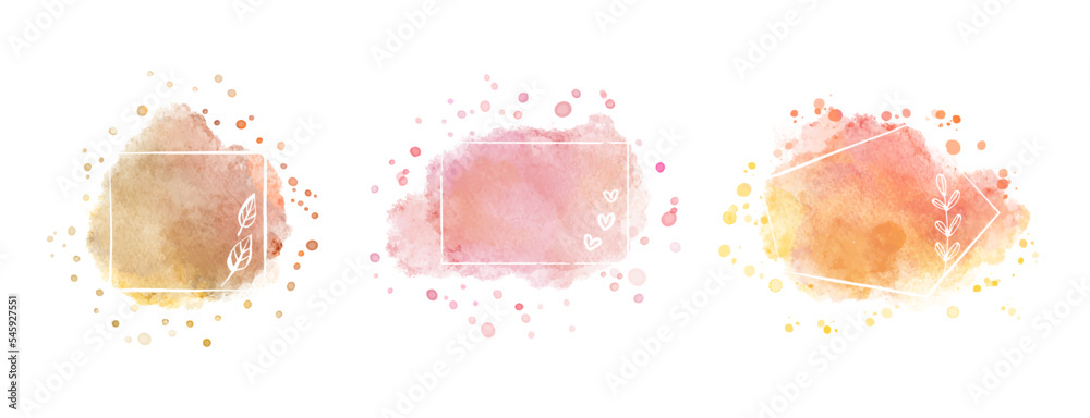 watercolor vector splashes; background for title and logo Stock Vector ...