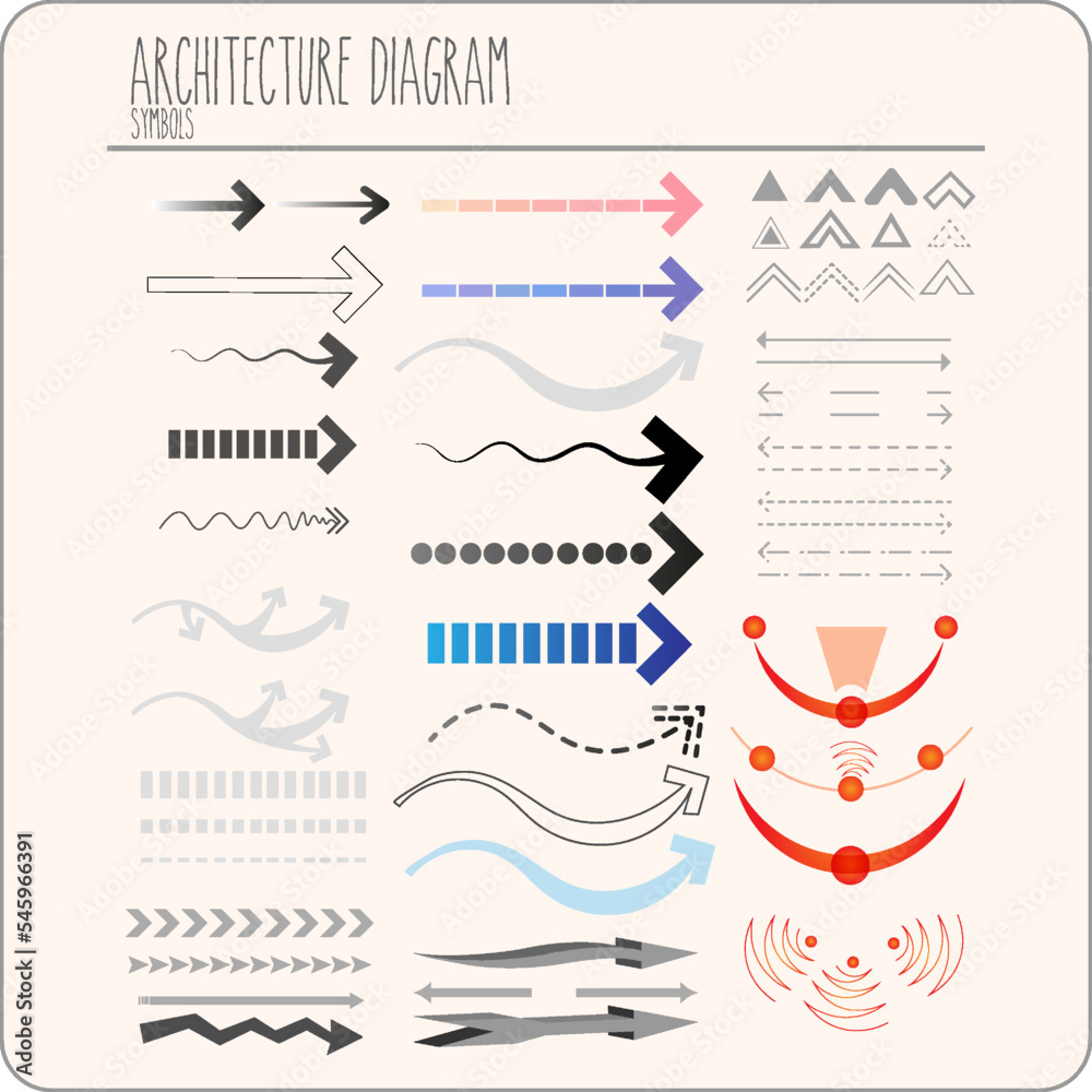ArchitectureDiagram-Symbols-Design Stock Vector | Adobe Stock