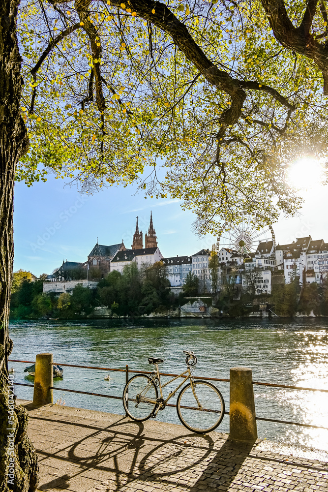 Basel, Münster, Rhein, Rheinufer, Stadt, Altstadt, Kleinbasel ...