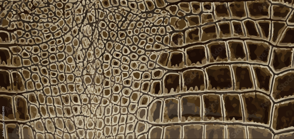 Vector dark reptile leather seamless pattern. Old crocodile skin ...