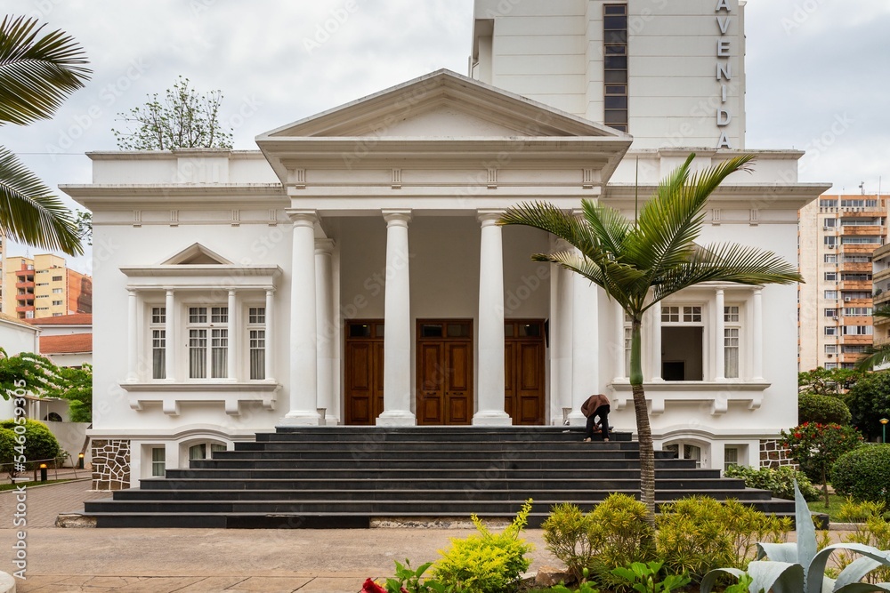 Photo Stock Facade of the Palace of Marriages in Central Maputo ...