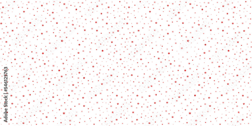 Red star pattern on transparent background. Starry seamless pattern ...