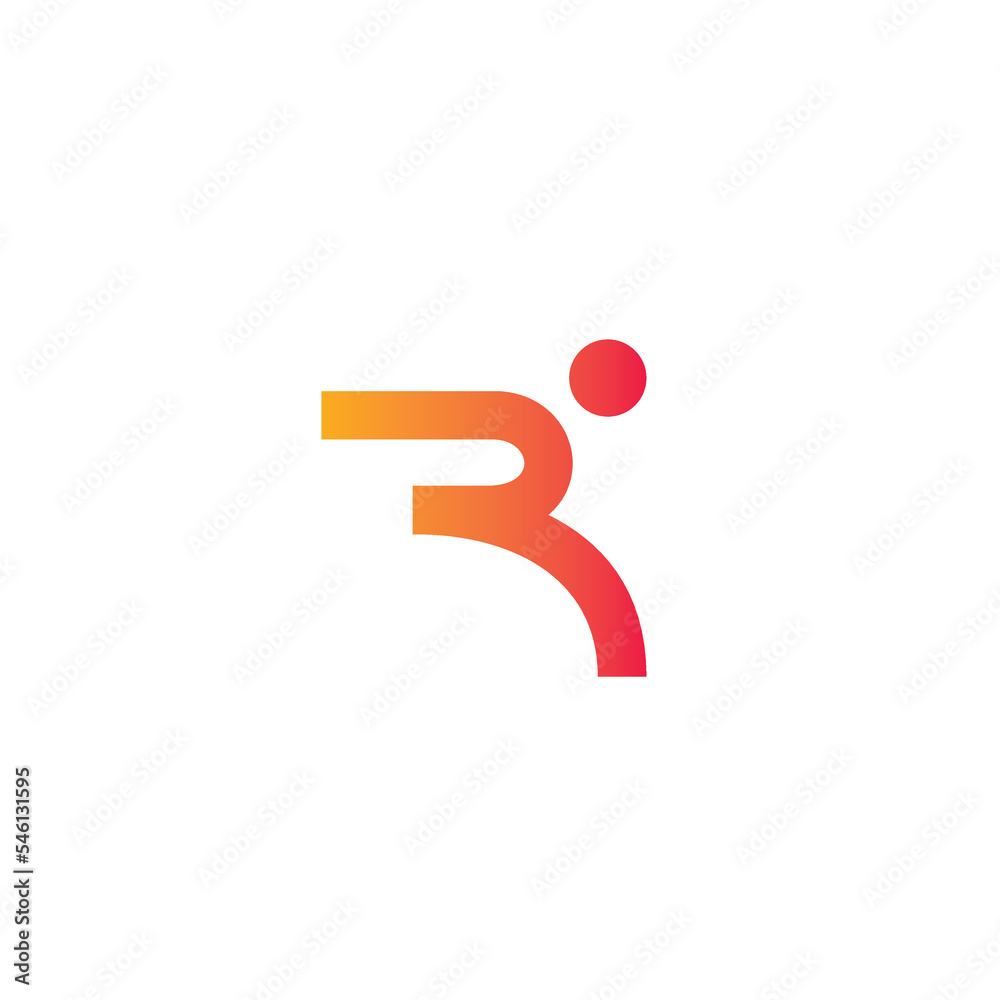 Running Logo Letter R and People. Run Icon Stock Vector | Adobe Stock