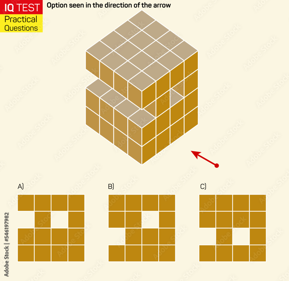 Stock-Vektorgrafik „Visual intelligence questions - Find top view of ...