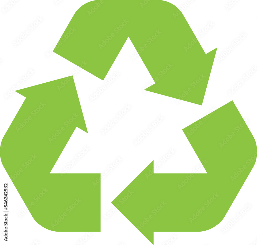 Image vectorielle Stock Recycle triangle arrow symbols set vector ...