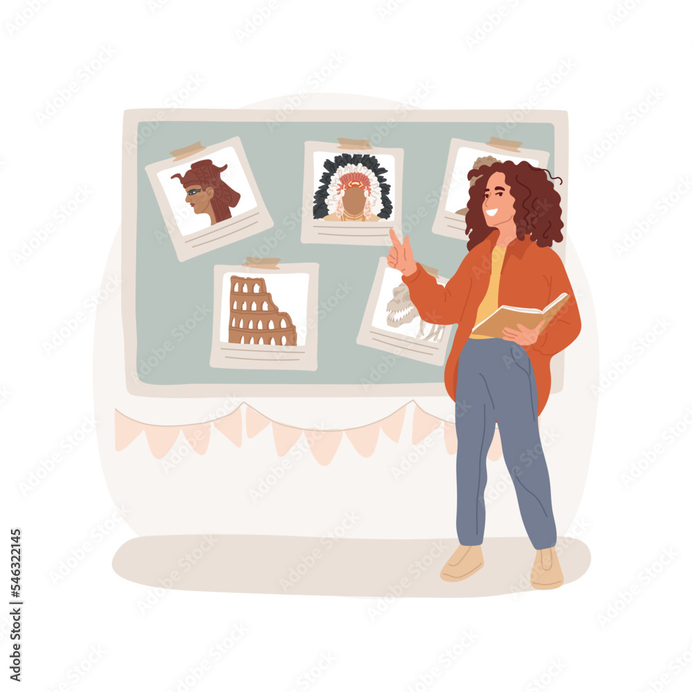Bulletin board isolated cartoon vector illustration. Middle school ...