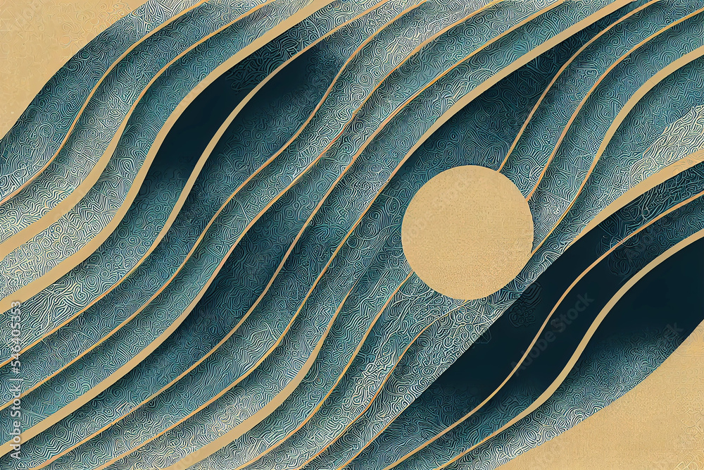 Ilustracja bez tantiem: japanese-style background illustration ...