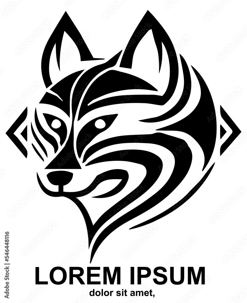 tattoo design tribal wolf tribal tattoo Polynesian ethnic black and ...