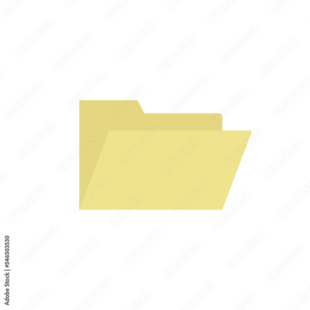 Folder vector flat design isolated on white background. Folder icon ...