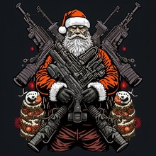Santa With A Gun Free Stock Photo - Public Domain Pictures