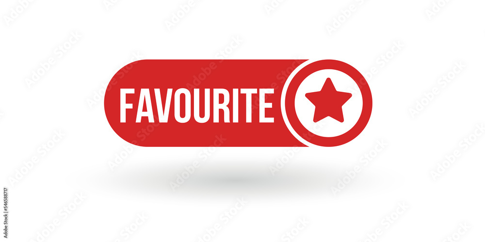 Star Icon Favourite Button Vector Illustration Stock Vector | Adobe Stock