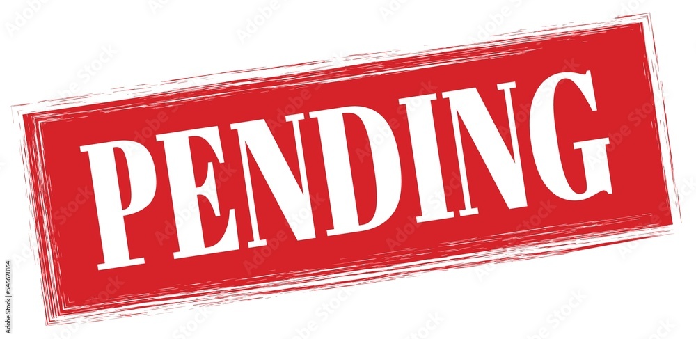 PENDING text written on red stamp sign. Stock Illustration | Adobe Stock