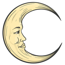 Vintage Smiling Half Moon Free Stock Photo - Public Domain Pictures