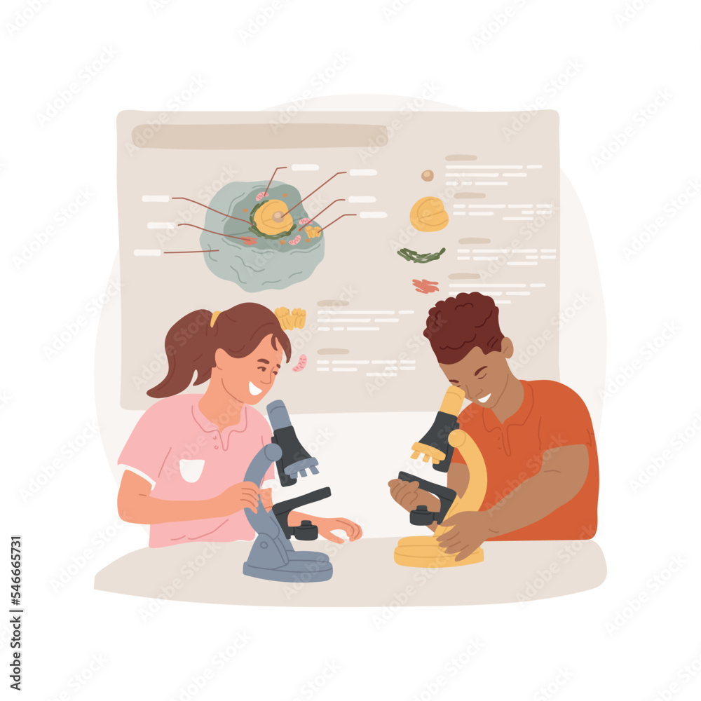 Biology isolated cartoon vector illustration. Education, teaching high ...