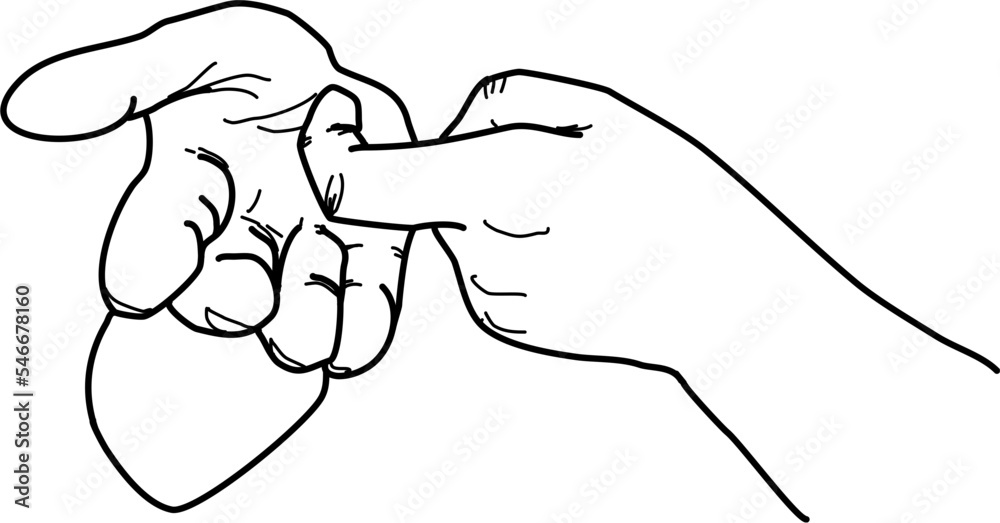 british signs language letter r-bsl Stock Vector | Adobe Stock