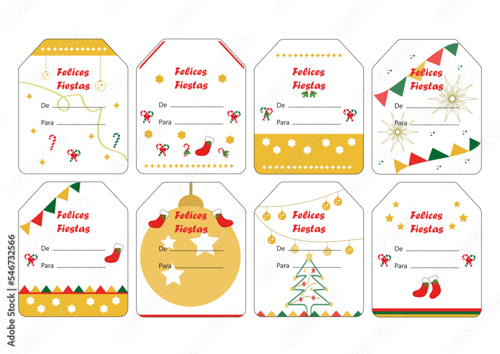 Tarjetas felices fiestas, Regalo felices fiestas, etiqueta, postal ...