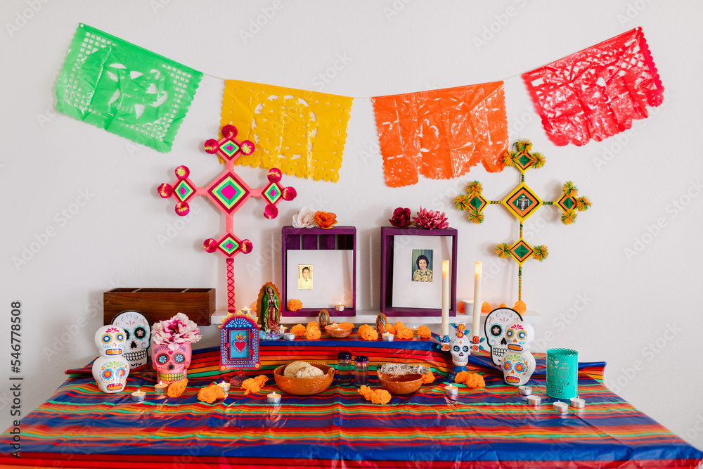 Mexican tradition domestic altar Stock Photo | Adobe Stock