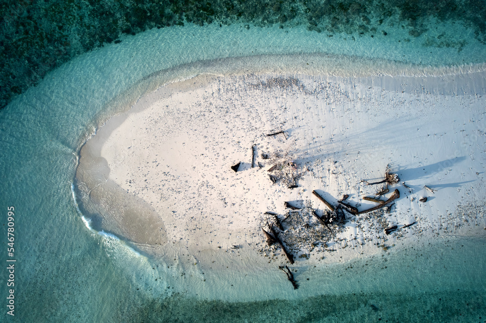 Pacific Ocean desert island erosion - sea level rise climate change Stock Photo | Adobe Stock