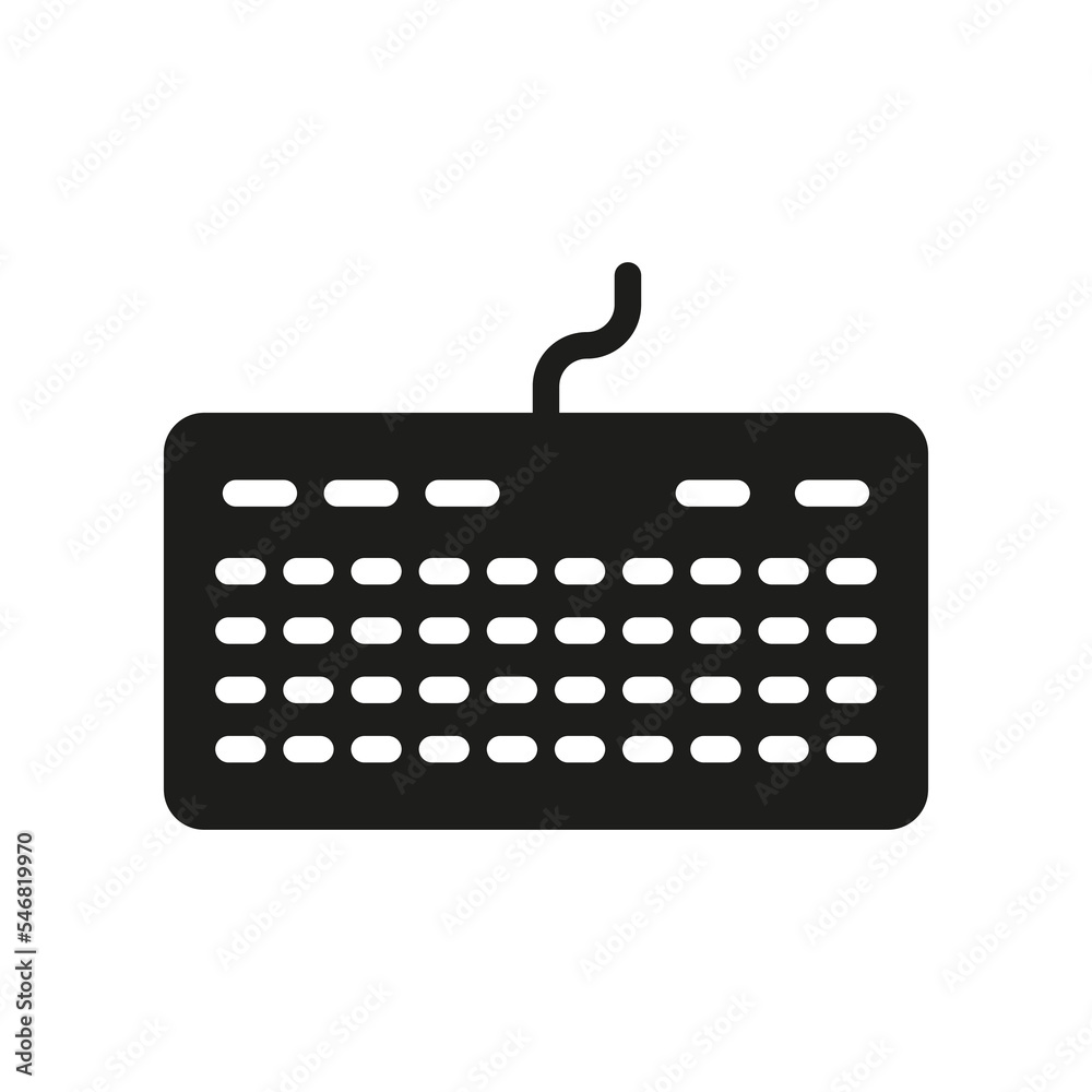 Desktop Keypad Typing Text Input Device Tool Symbol Keyboard For Computer Silhouette Icon Pc
