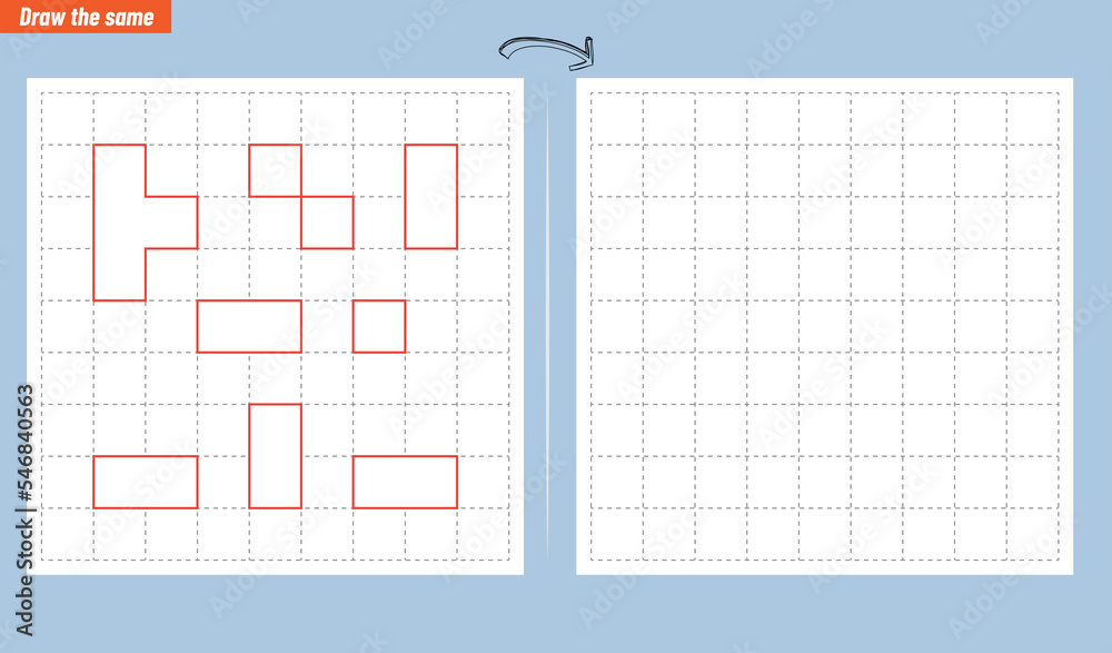 Visual intelligence questions IQ TEST. Draw the same Stock Vector ...