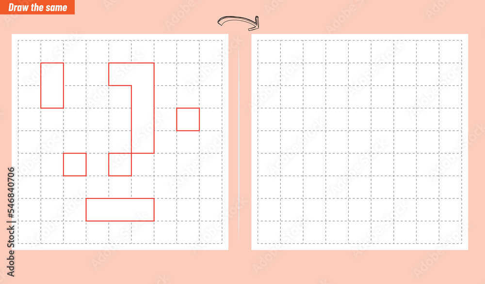 Visual intelligence questions IQ TEST. Draw the same Stock Vector ...