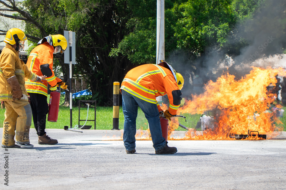 Firefighter training,Instructor training how to use a fire hose ...