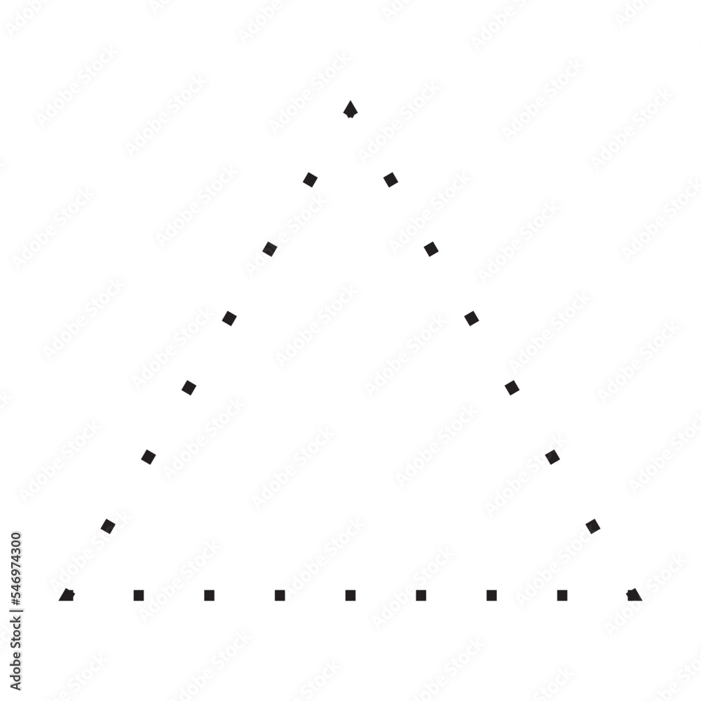 Triangle Shape Dashed Symbol Vector Icon For Creative Graphic Design Ui Element In A Pictogram