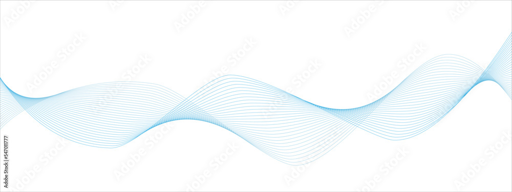 Creative wave of lines on a background. Curved smooth sound stream or ...