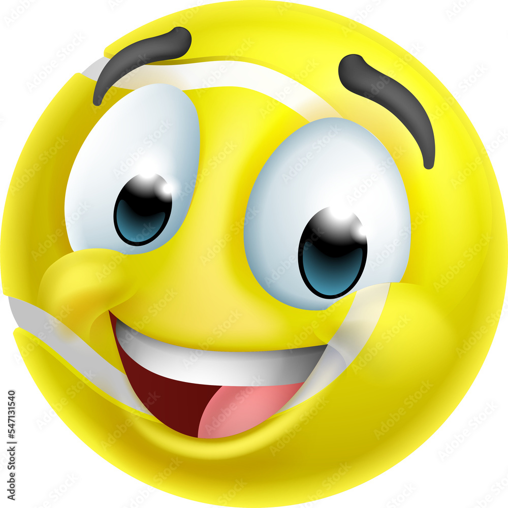 Tennis Ball Emoticon Face Emoji Cartoon Icon Stock Illustration | Adobe ...