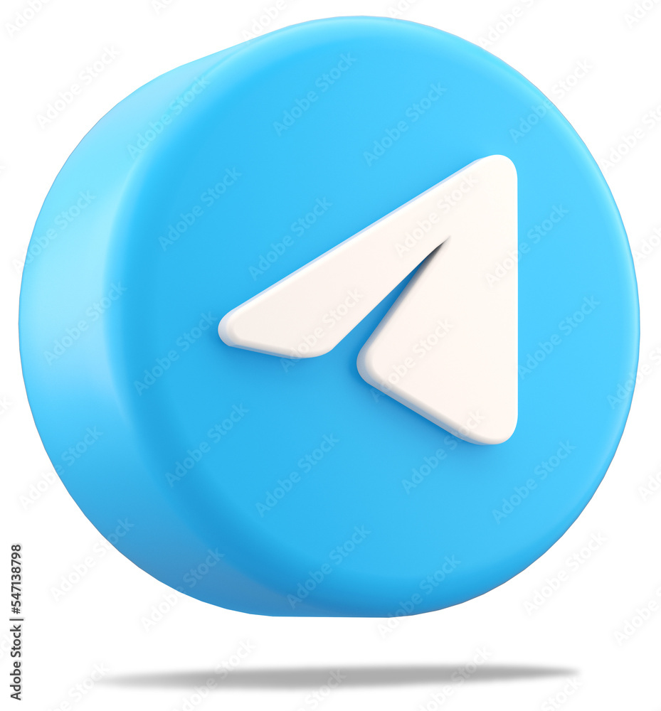 Valencia, Spain - November, 2022: Telegram isolated logo app icon with ...