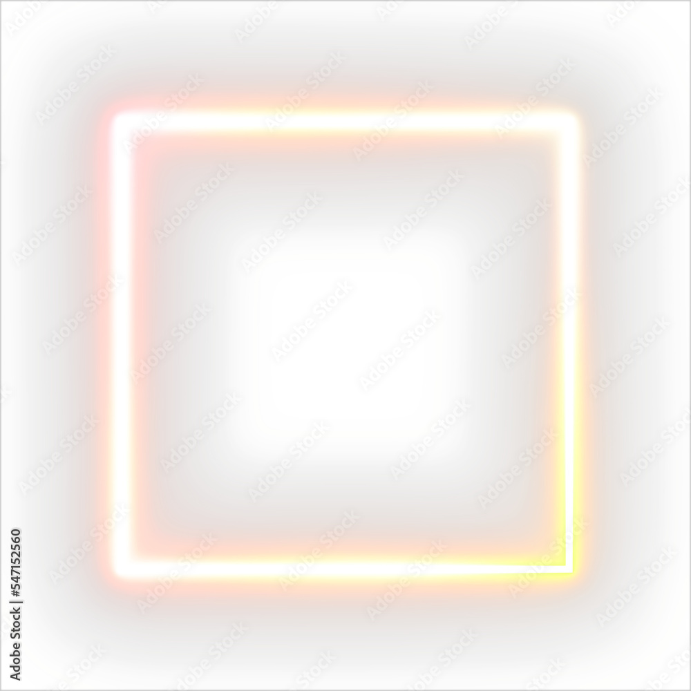 Neon light lines on png transparent background with reflection on the ...