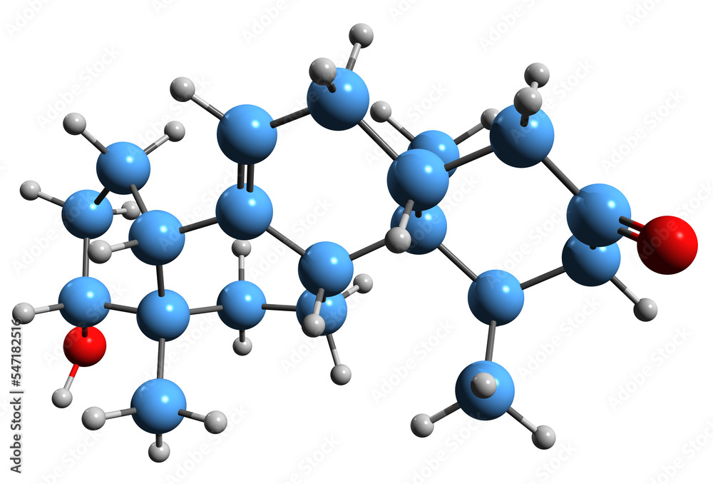 3D image of Mesterolone skeletal formula - molecular chemical structure ...
