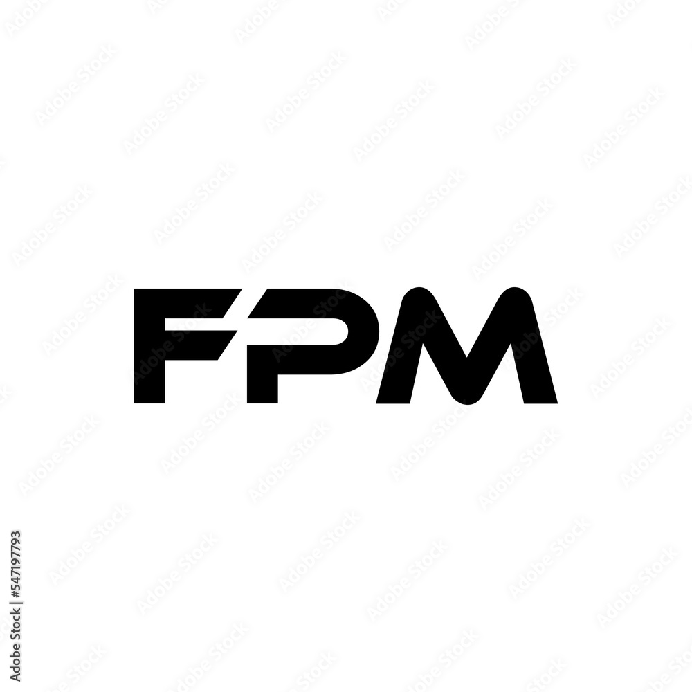 FPM letter logo design with white background in illustrator, vector ...
