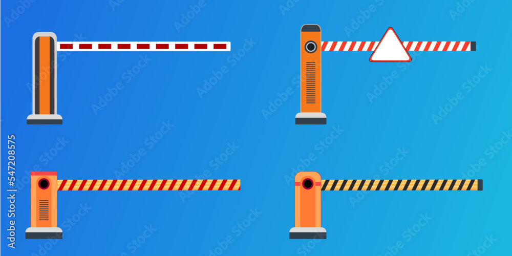 Car Parking Barrier Automatic Management System mechanical Gate Vector ...