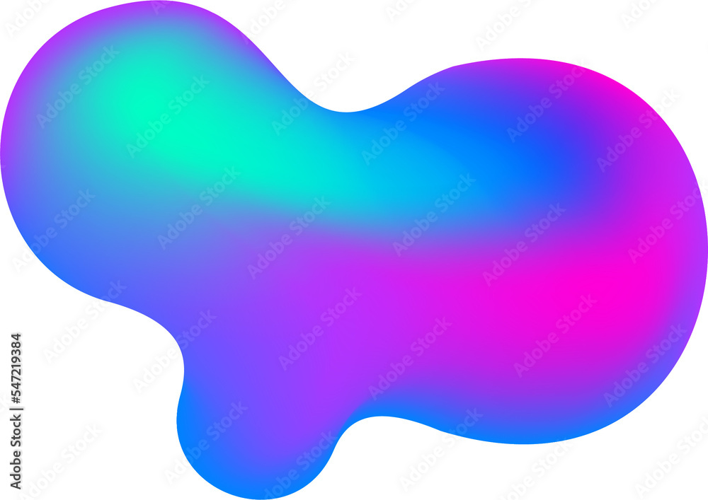 Gradient blob shape. Abstract organic random form. Liquid fluid ...